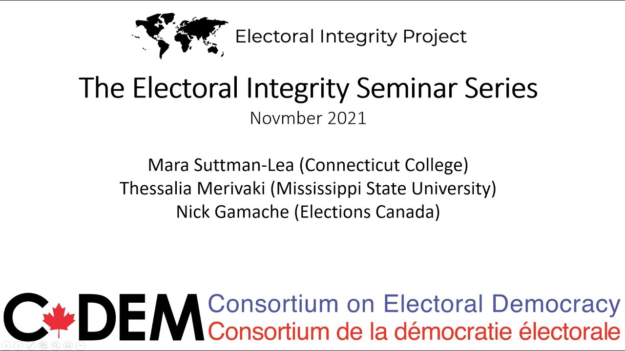Electoral Integrity Project Seminar Series - Online Voter Education ...