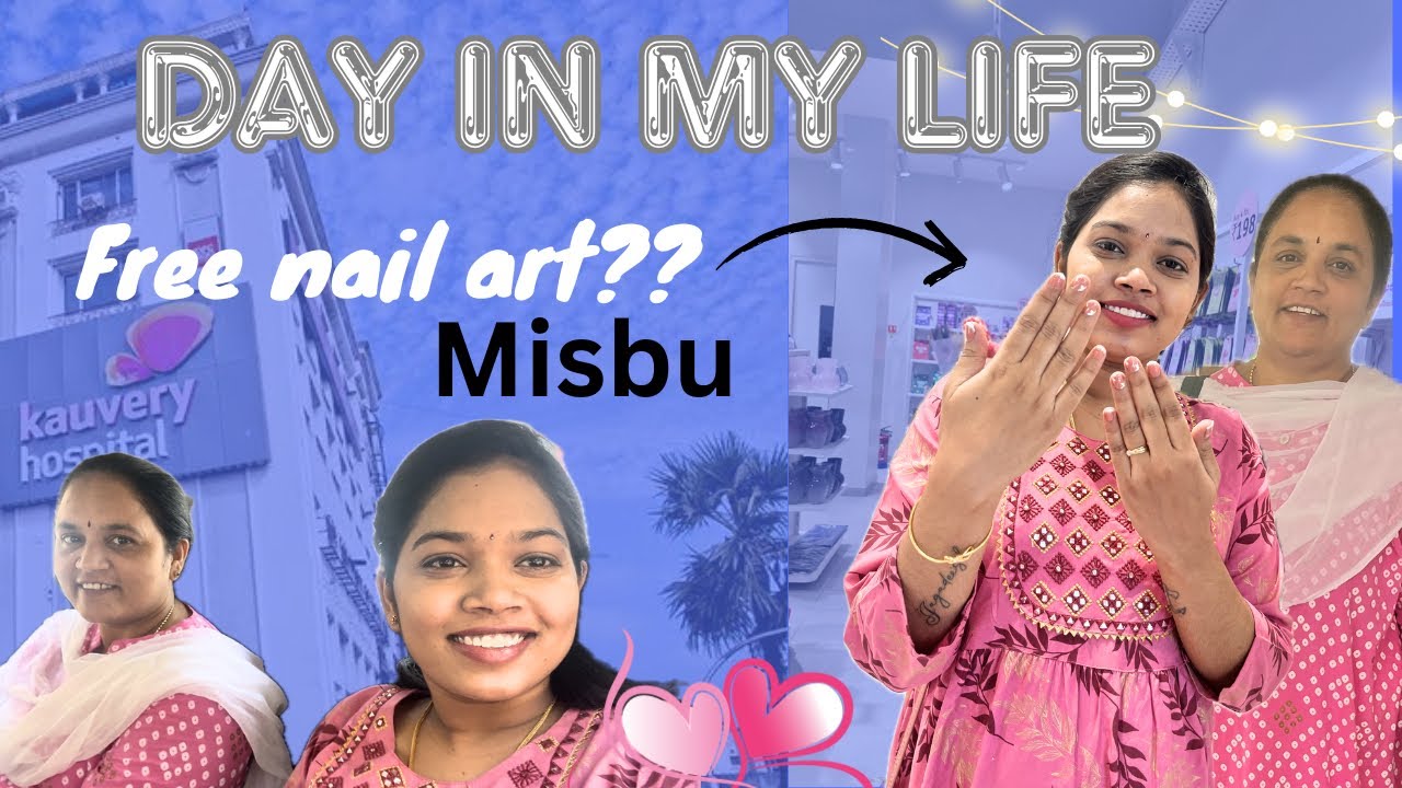Misbu collection || free nail art at misbu || day in my life || harika ...