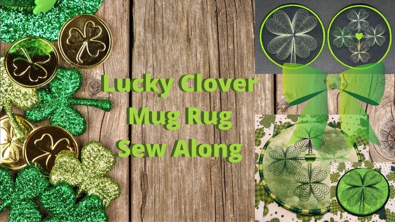 OML Embroidery Live! Mug Rug Monday Lucky Clover ITH mug rug - YouTube