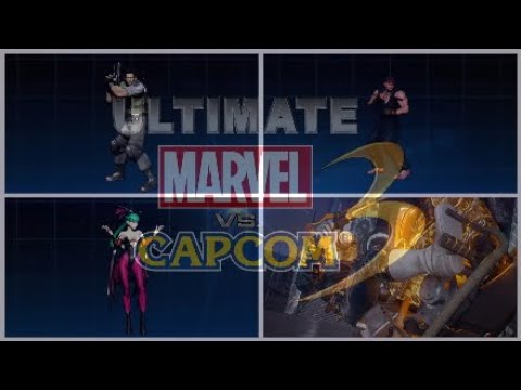 Вступительный ролик и все персонажи MARVEL VS CAPCOM 3.