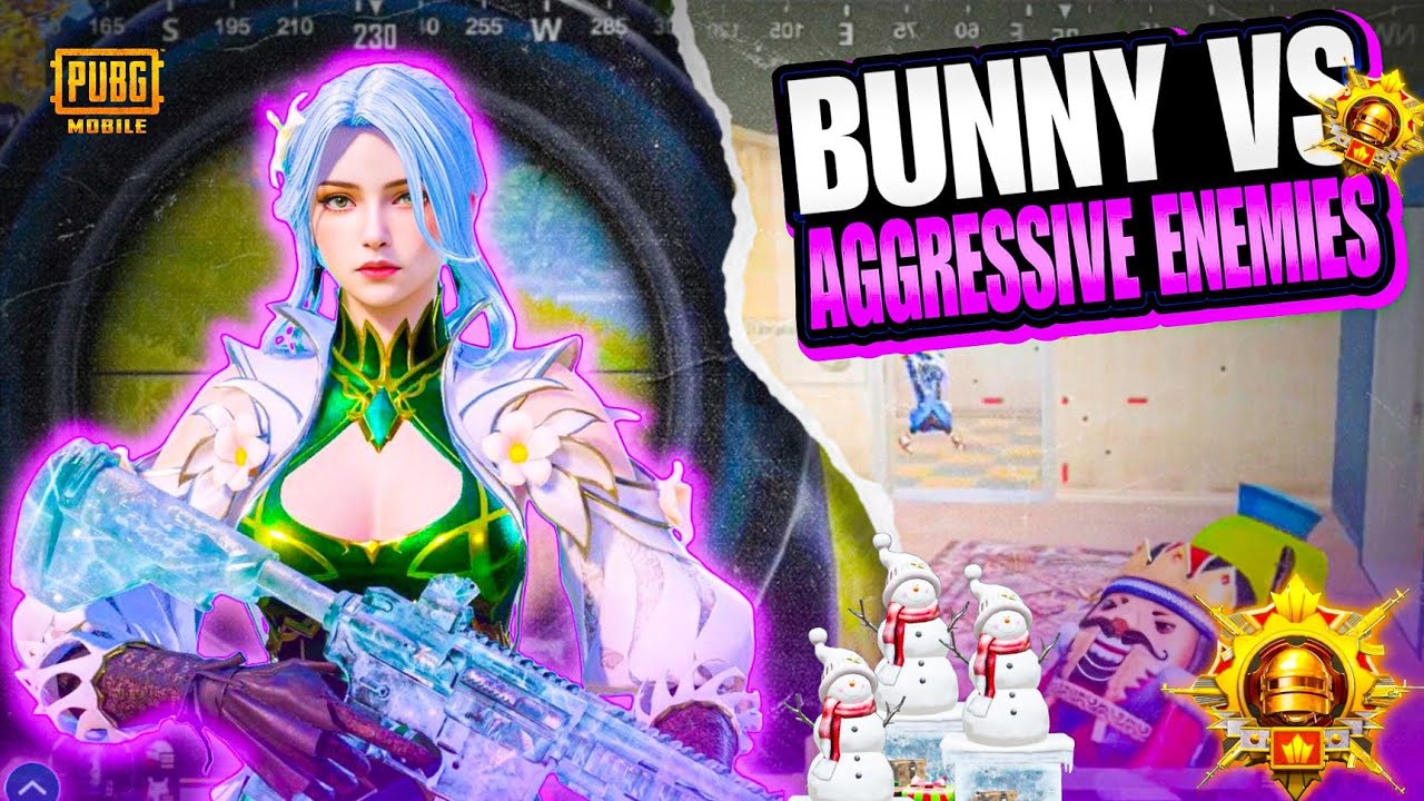 🥵 Bunny vs Aggressive enemies 😱 Best squad gameplay🔥 Conquer lobby 👿 # ...