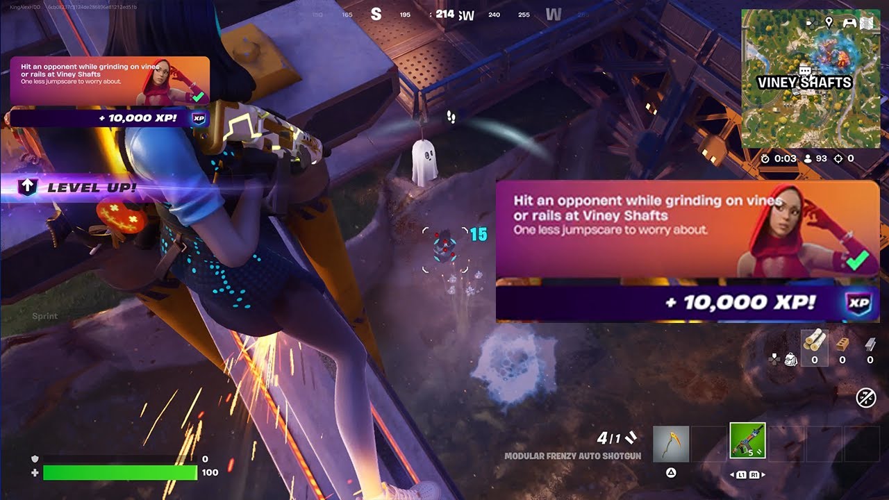 How to EASILY Hit an opponent while grinding on vines or rails at Viney ...