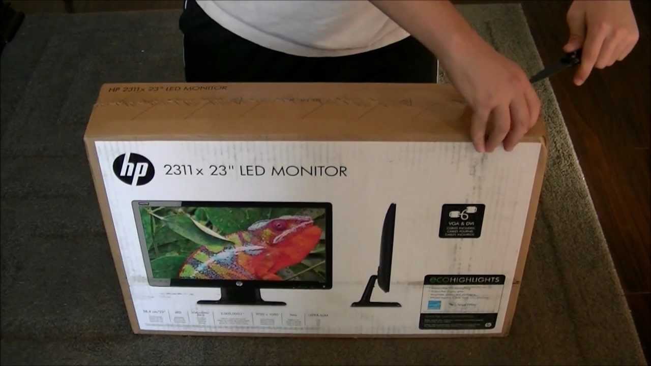 Hp 2311x 23 Inch Monitor Unboxing - YouTube