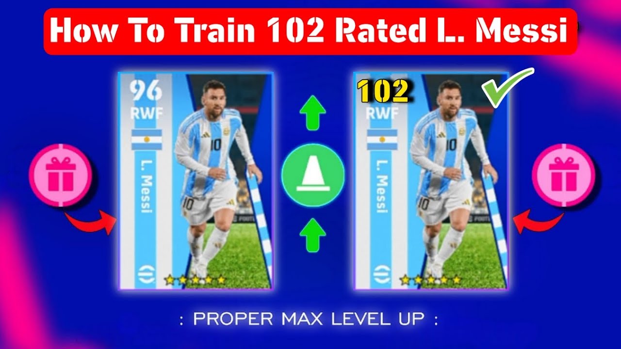 How To Train 102 Rated L. Messi In eFootball 2024 Mobile | New Free ...