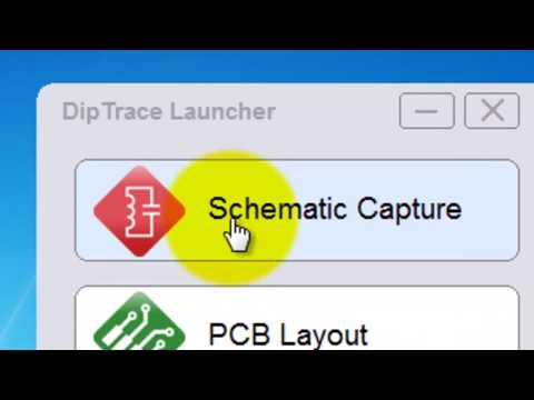 Diptrace 3/10 schematic main window - YouTube