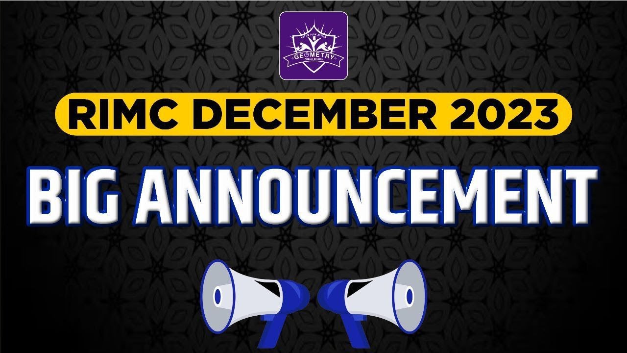 📢 Big Announcement For RIMC| RIMC Dec 2023| RIMC Preparation| RIMC ...