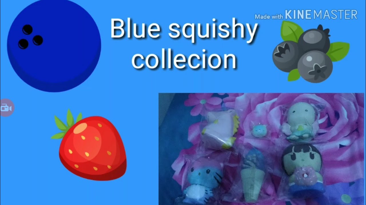 My blue squishy collection - YouTube
