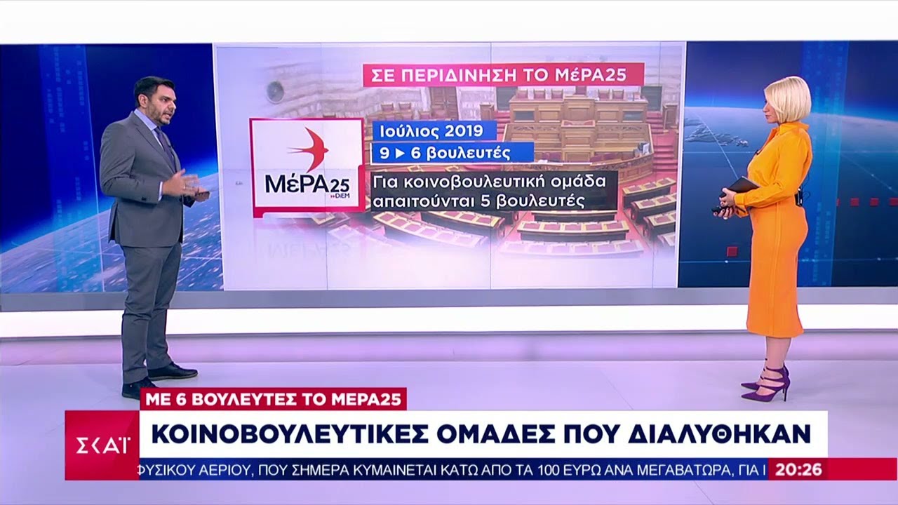 Με 5 βουλευτές το ΜέΡΑ25 - Κοινοβουλευτικές ομάδες που διαλύθηκαν ...