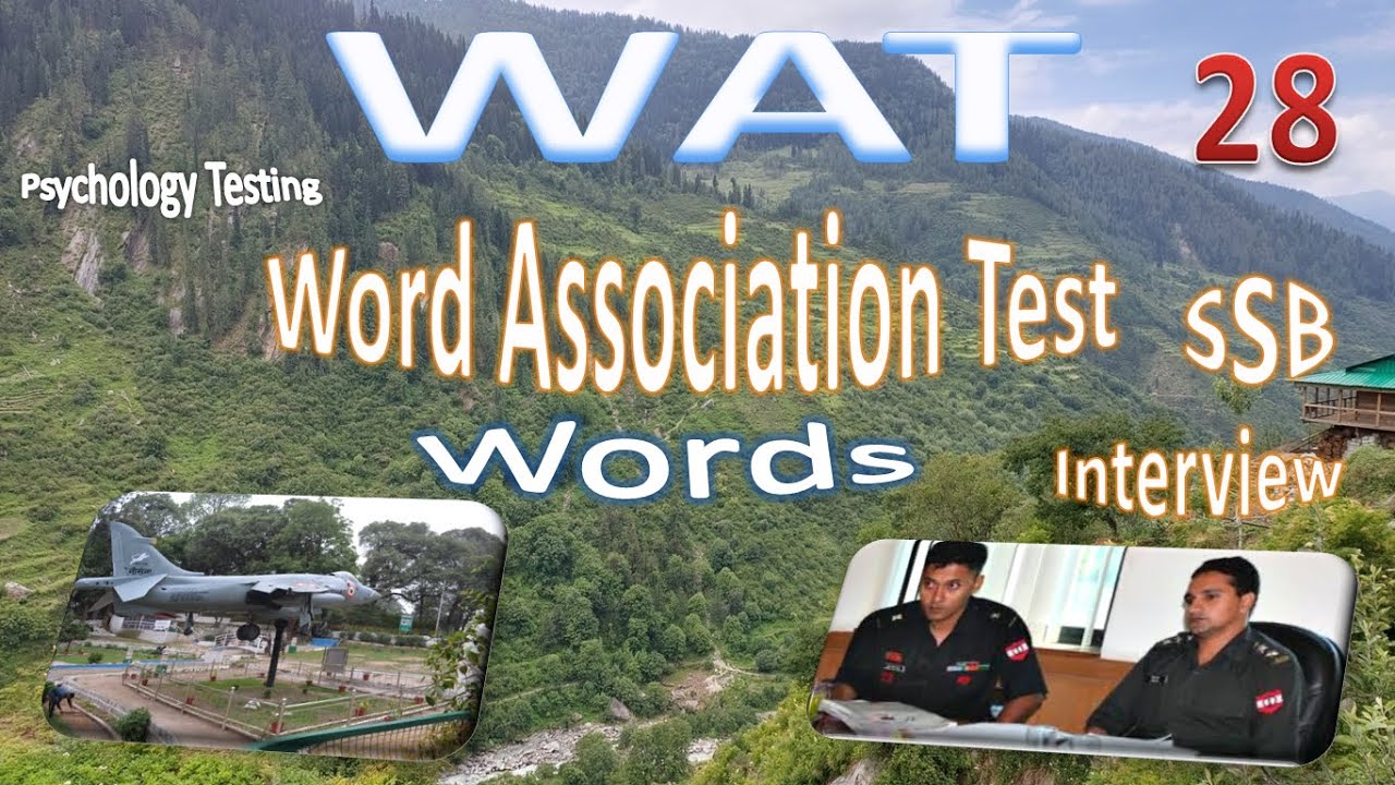 WAT 28| Word Association Test | Psychology Testing Questions SSB | Army ...
