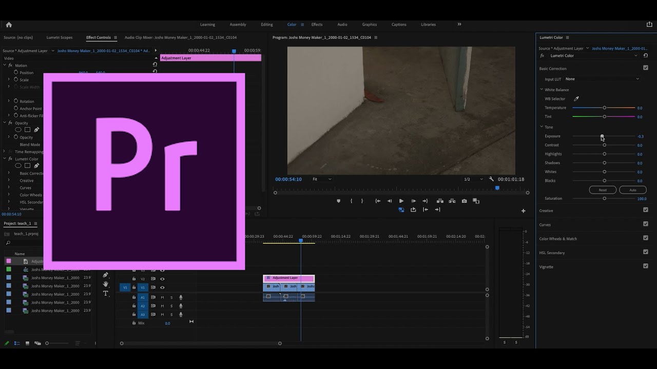 How to Color Grade & Correct Multiple Clips at Once - Premiere Pro ...