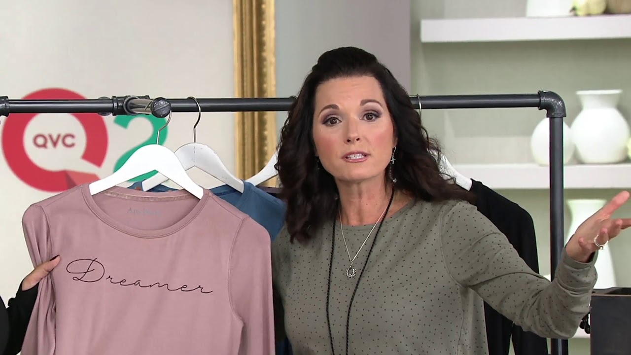 AnyBody Loungewear Cozy Knit Crossover Top on QVC - YouTube