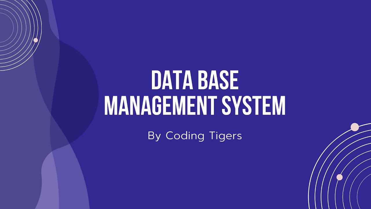 Data Base Management System | Introduction (in Hindi) | Coding Tigers - YouTube