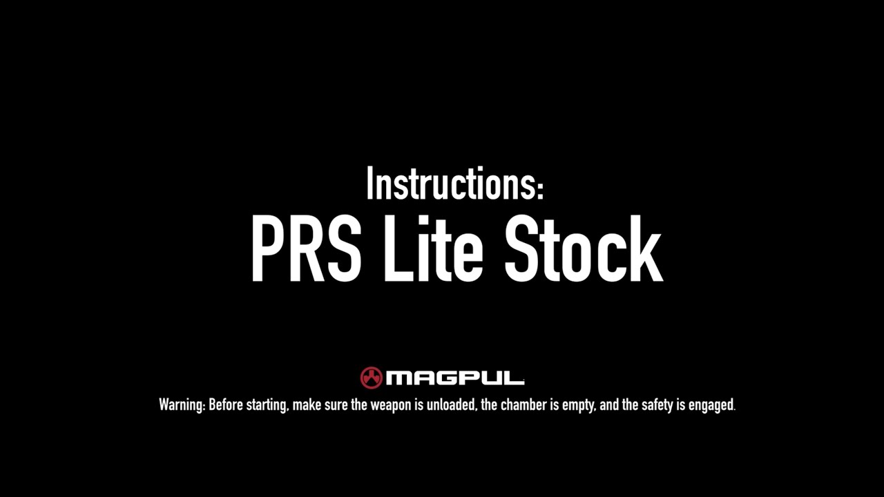 Magpul Instructions - PRS Lite - YouTube