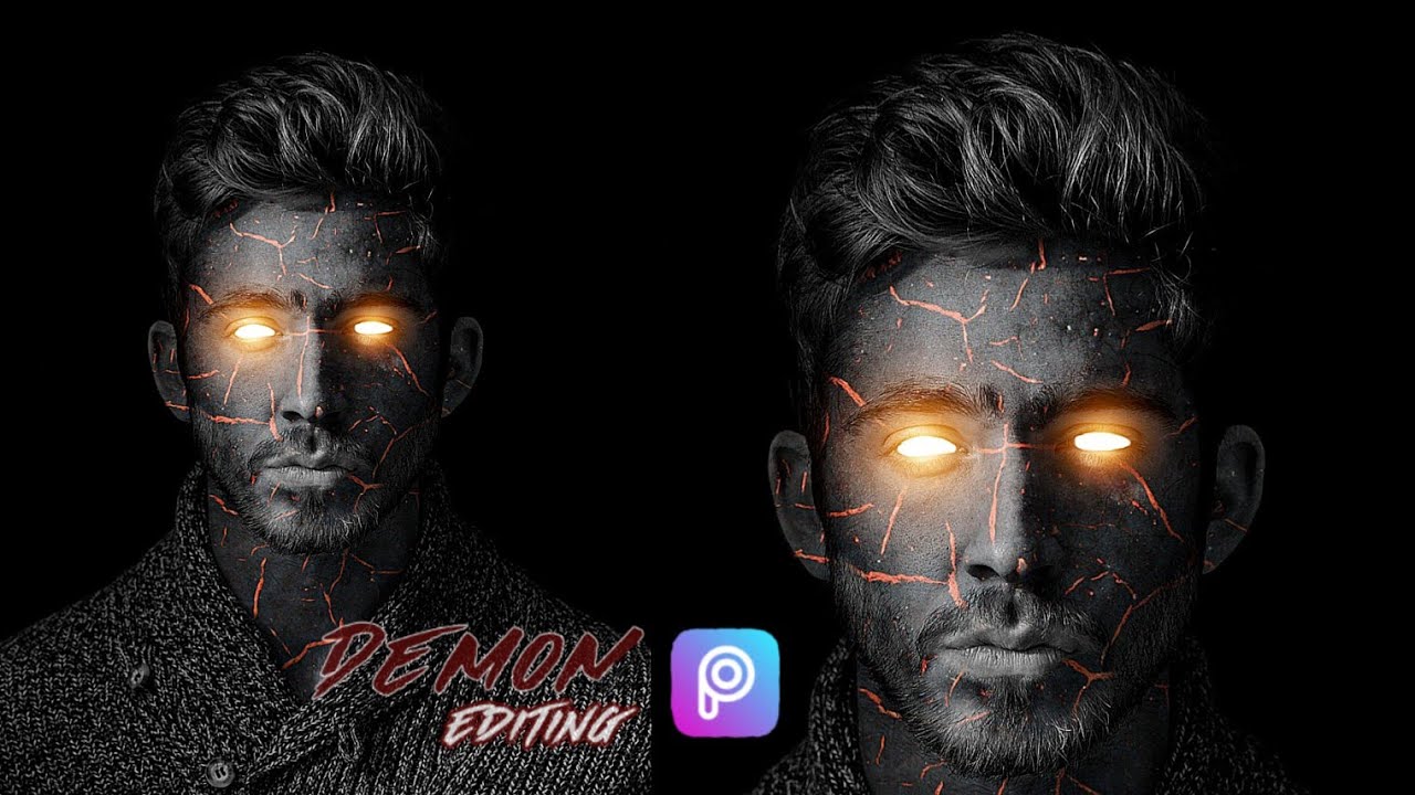 Demon editing | using picsart application | step by step - YouTube