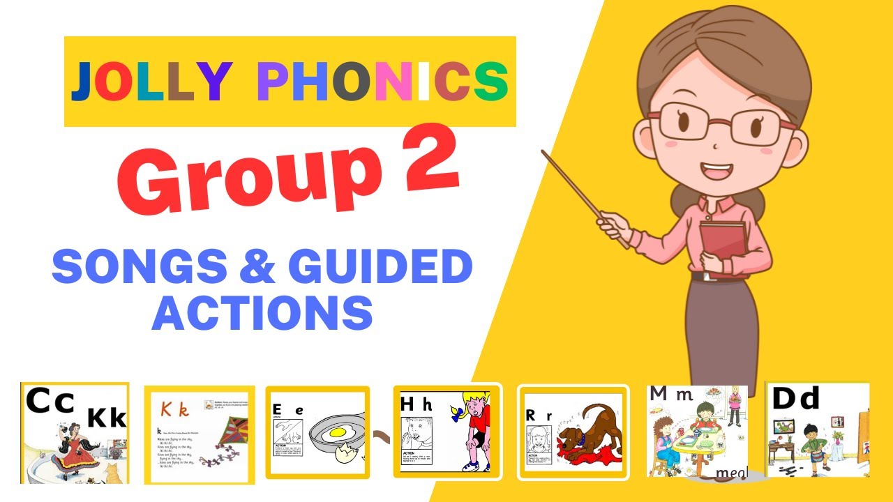 LEARN THE GROUP 2 SONGS AND GUIDED ACTIONS || JOLLY PHONICS || VIDEOS ...