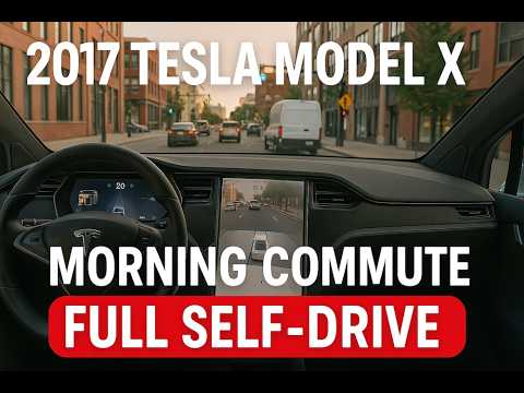 Tesla Model X (2017) – Vollautonomes Fahren im morgendlichen Berufsverkehr