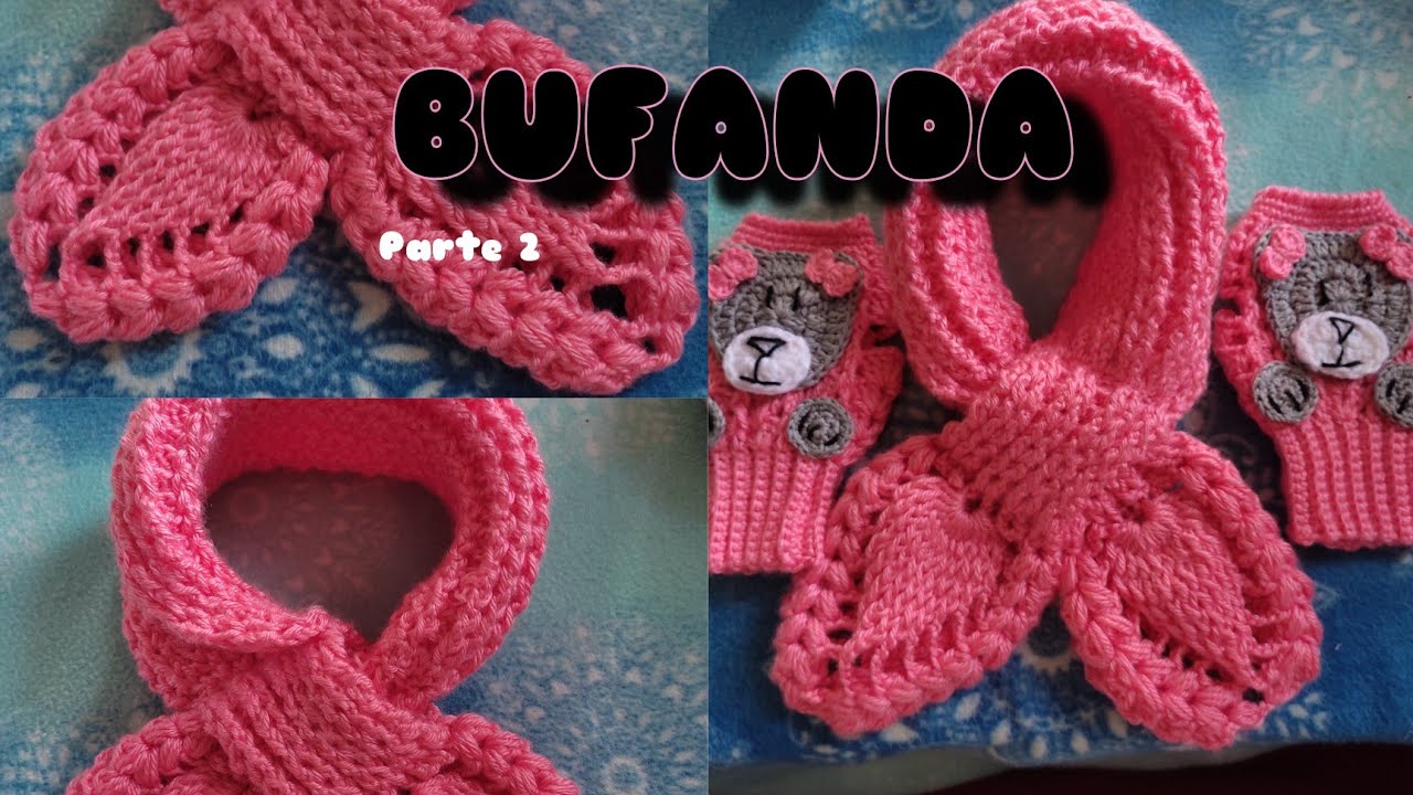 BUFANDA A CROCHET PUNTO HOJA Y PUNTO PUFF FÁCIL PARTE ( 2 ) - YouTube