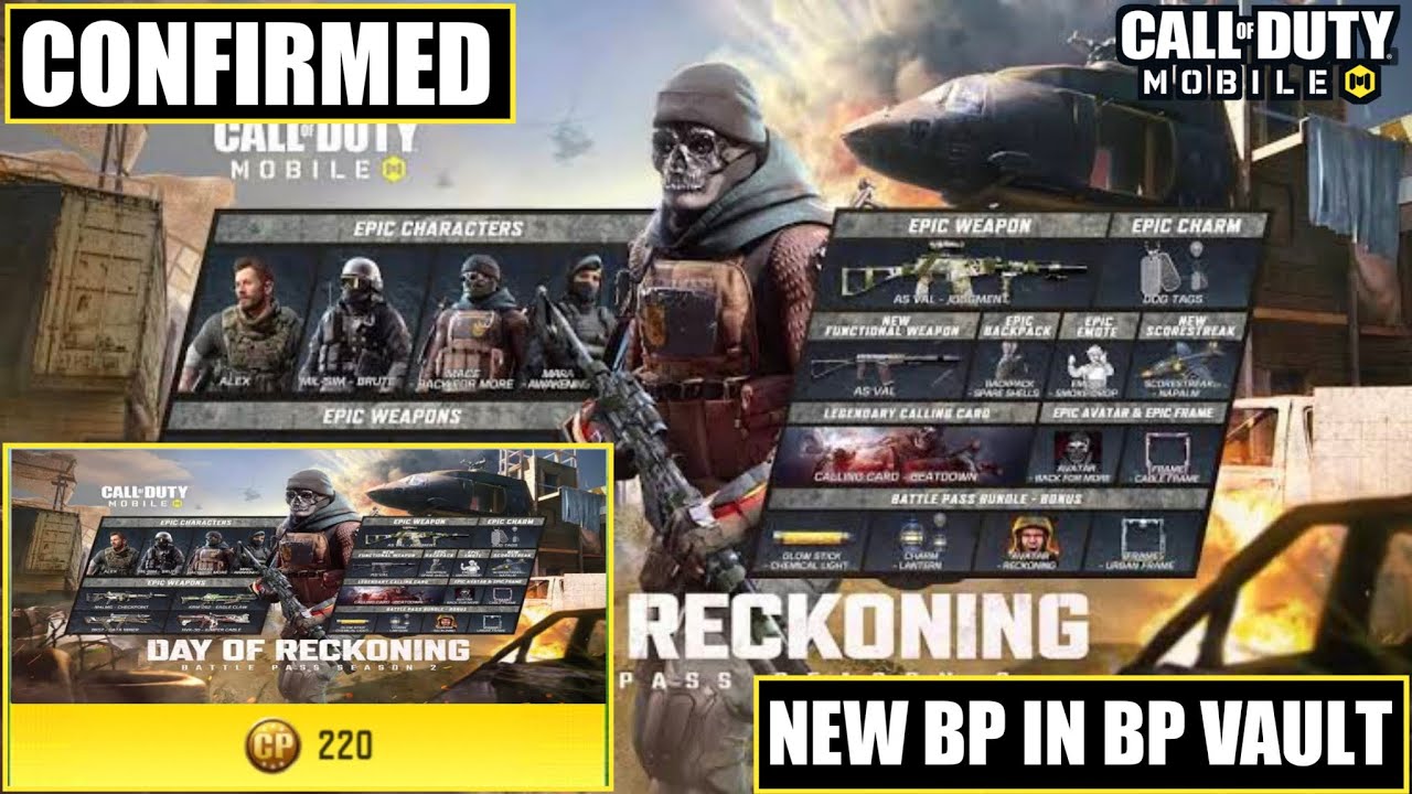 *NEW* Codm BP Vault New Season 2 Day Of Reckoning Battle Pass Confirmed Season 11 Ultimate ...