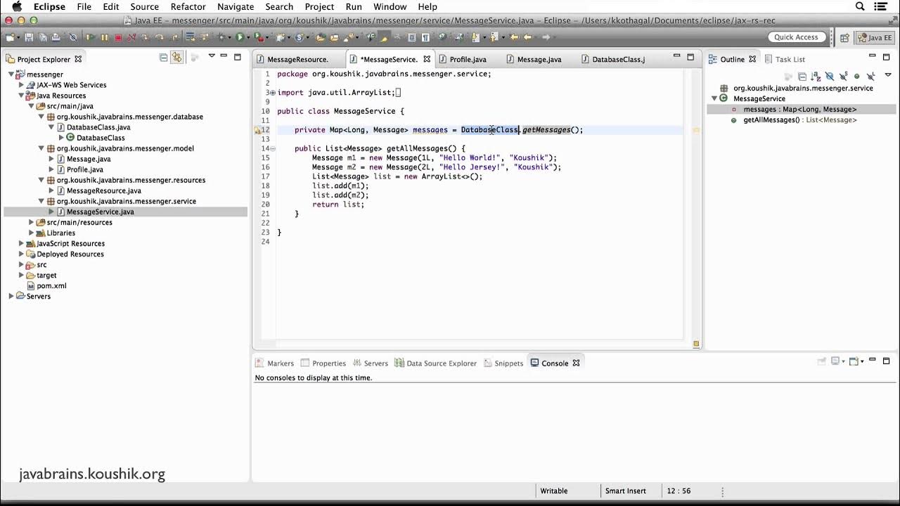 REST Web Services 16 - Building Service Stubs - YouTube