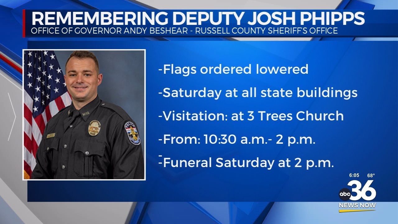 Flags ordered to half-staff in honor of fallen Deputy Josh Phipps - YouTube