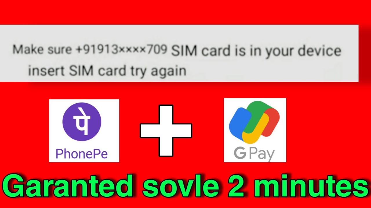 how to solved issue google pay make sure sim card is in your device ...