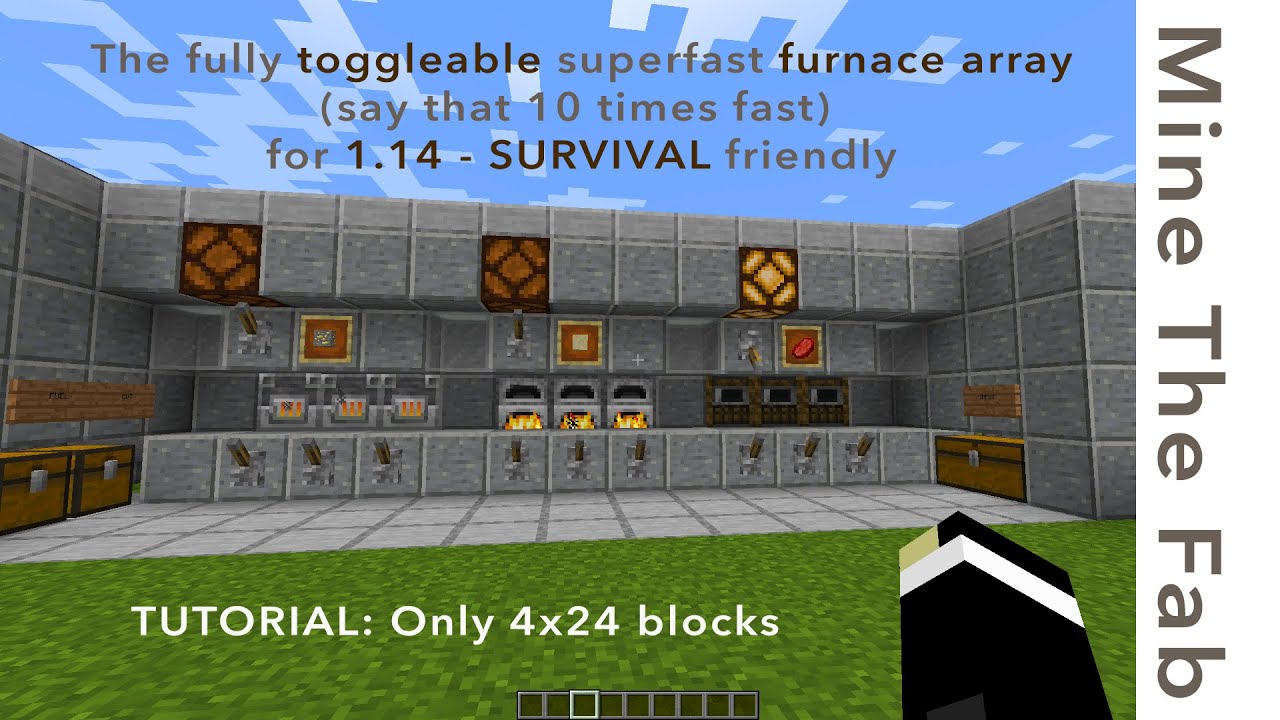 The fully toggleable furnace array for 1.14 - TUTORIAL - YouTube