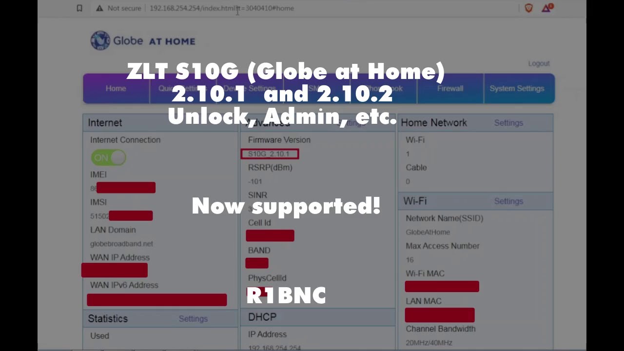 ZLT S10G 2.10.1 Openline Unlock/Admin Now supported! Globe at Home WiFi ...