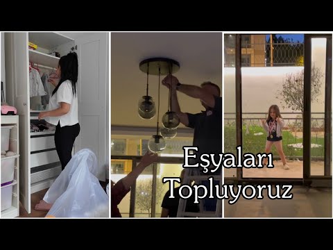 Eşyaları Topluyoruz-Son 1 Gün 🏡 Giyinme Odasına Dolap Yapıldı-Ev Boyandı-Avizeler Takıldı ✨Temizlik