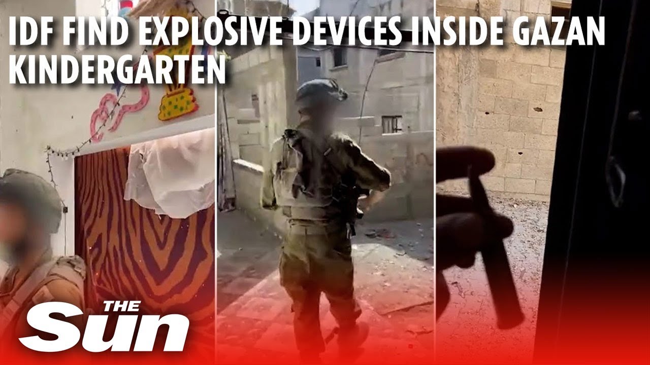IDF troops find explosive devices inside a Gazan kindergarten while ...