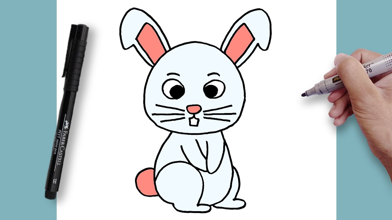 How To Draw Rabit Easy Step-by-step Drawing Tutorial | Easter Bunny ...