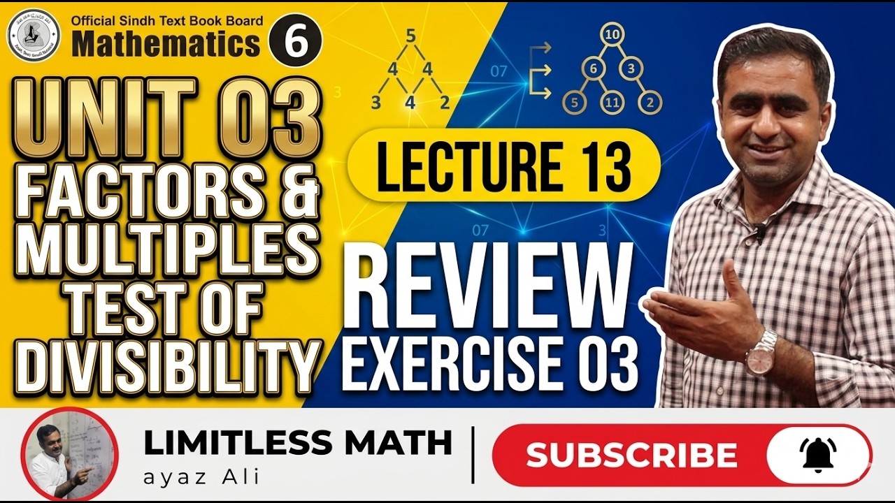Class 6 Math Review Exercise 03 (Complete) | Unit 03: Factors and ...