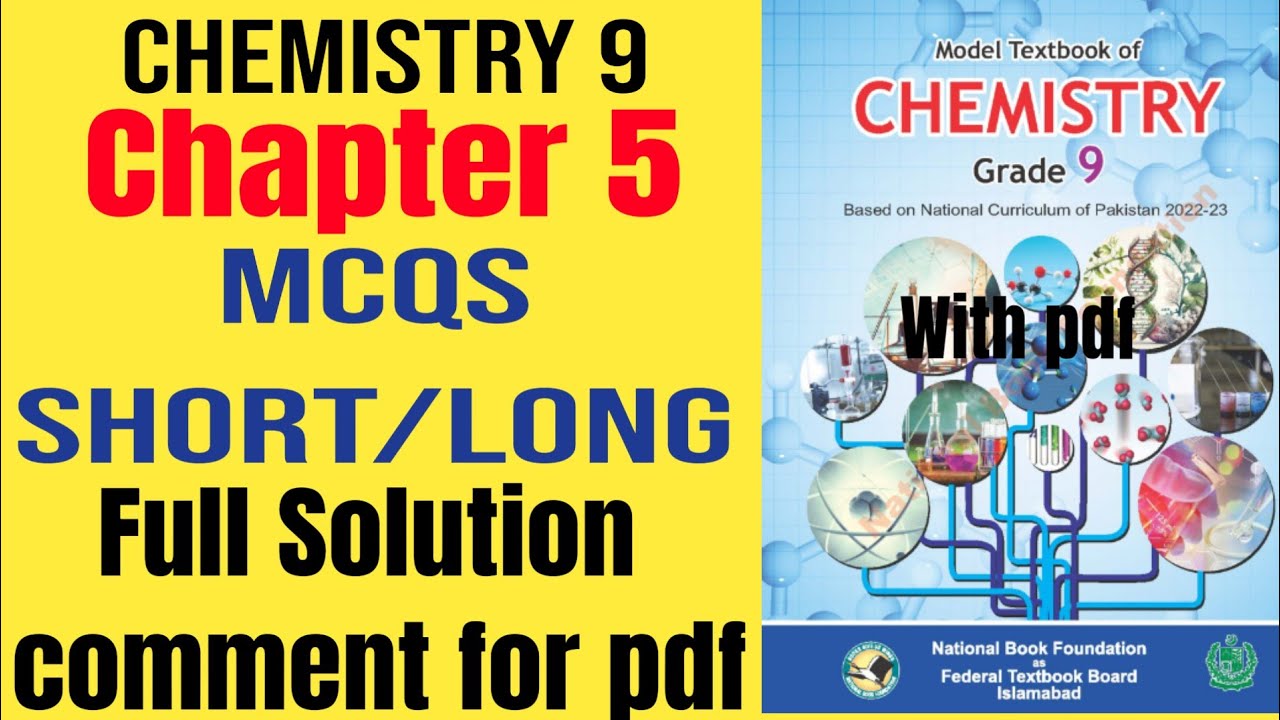Chemistry class 9 Chapter 5 full Solution Mcqs short Long all solve with pdf new book fbise 2024 ...