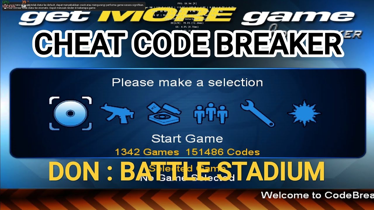 CHEAT CODE BREAKER DON BATTLE STADIUM PS2 #cheat #codebreakers #ps2 ...