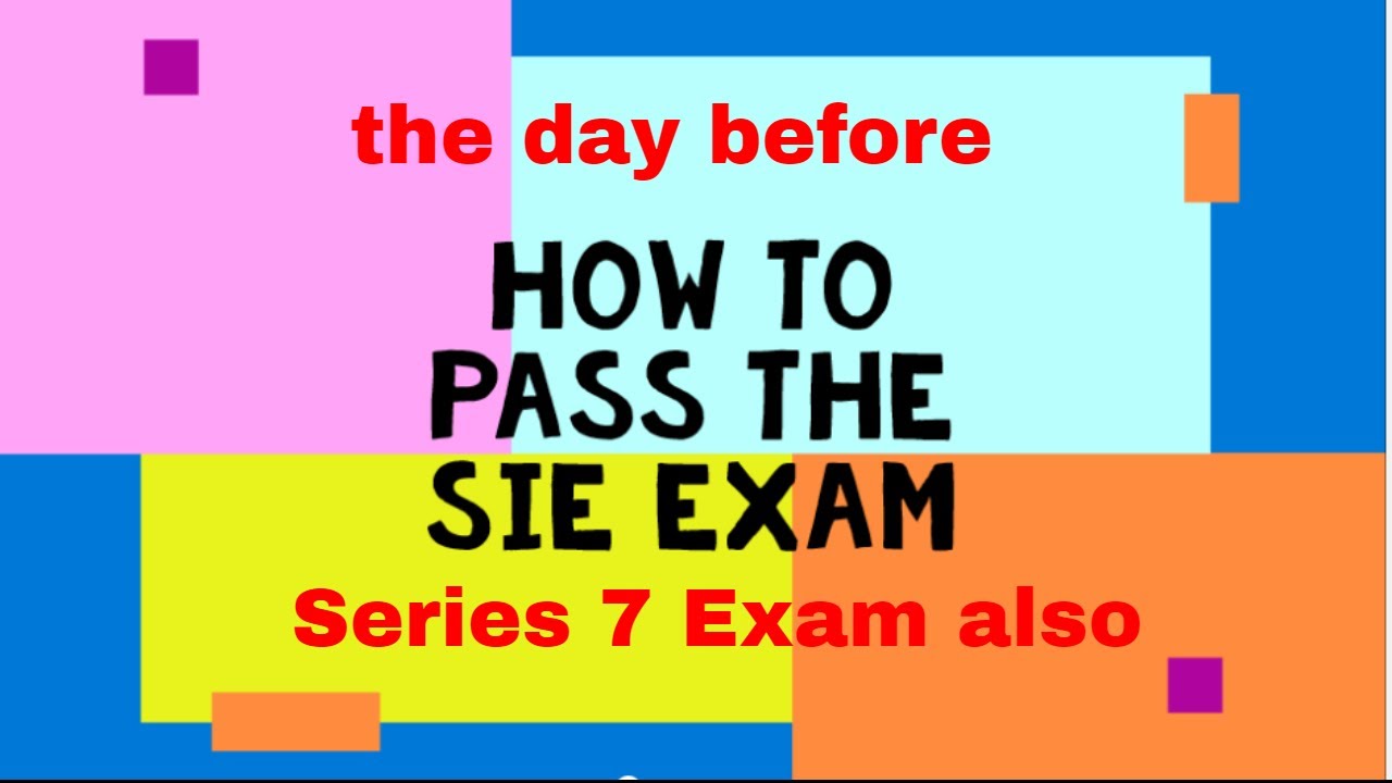 SIE exam the day before!! - YouTube