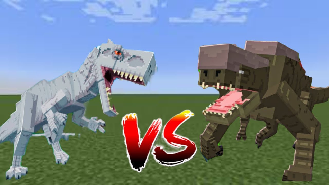 Distortus rex vs indominus Rex no Minecraft e várias outras batalhas # ...