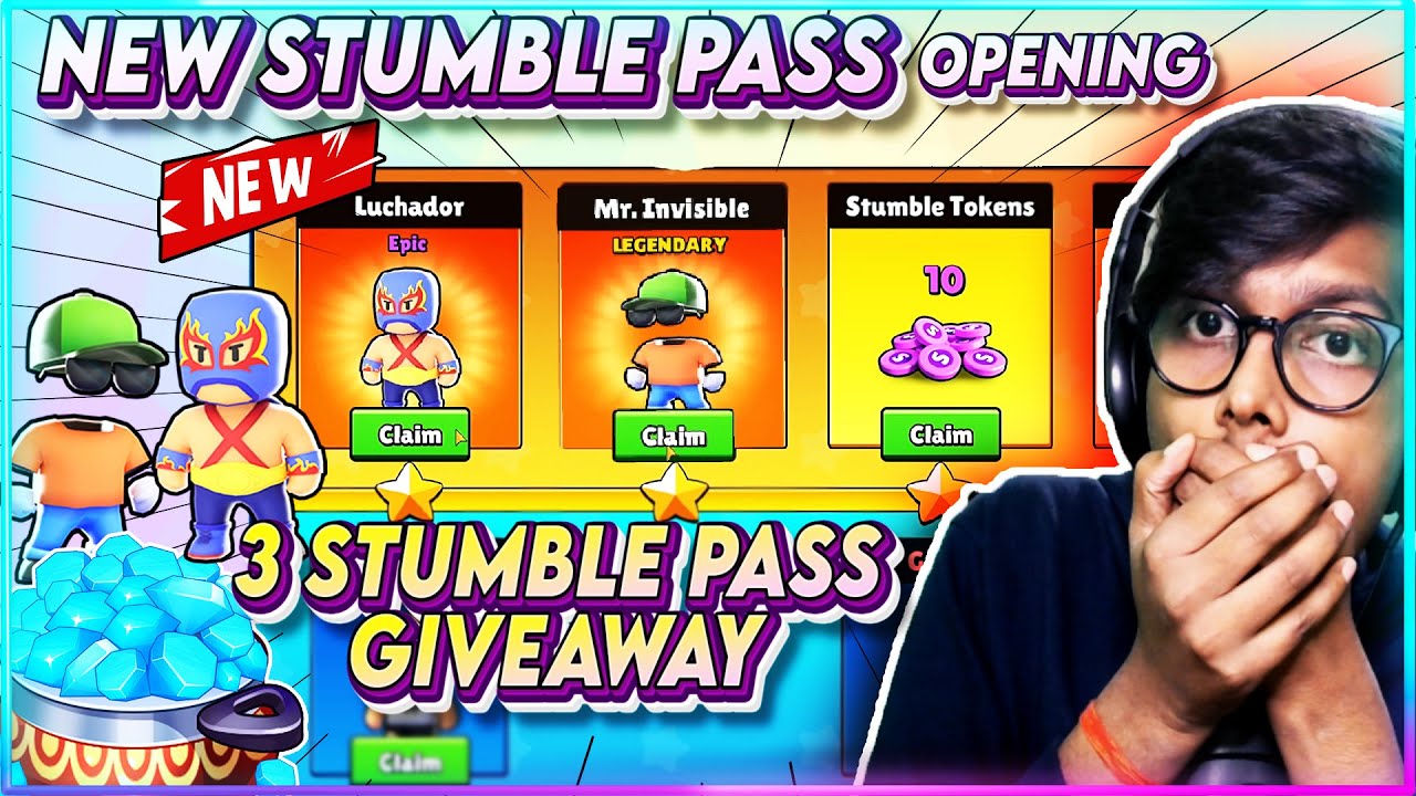 NEW Stumble Pass Maxing Out And Doing STUMBLE PASS GIVEAWAY | NEW SKIN ...