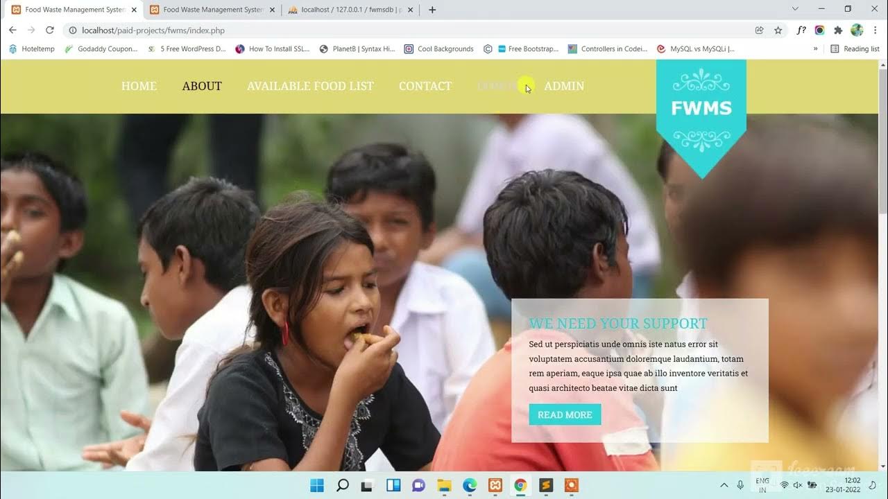 Food Waste Management System Using PHP & MySQL | PHPGurukul - YouTube