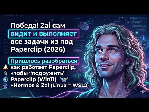 Ч.2 Победа! Zai сам видит и выполняет все задачи из под Paperclip (2026) Paperclip(Win11) +Zai Linux