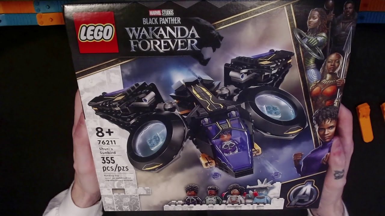 LEGO Marvel Shuri's Sunbird 76211 Build and Review! Unique ship design ...