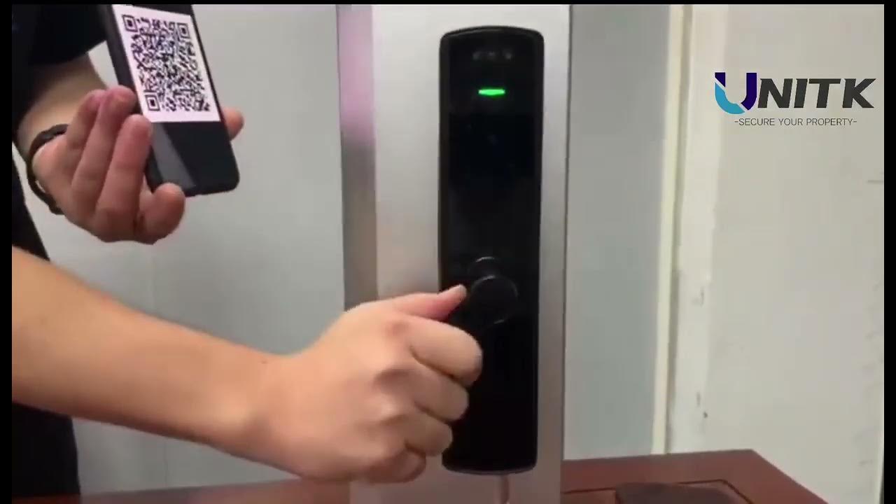 UNITK QR CODE SMART DOOR LOCK - YouTube