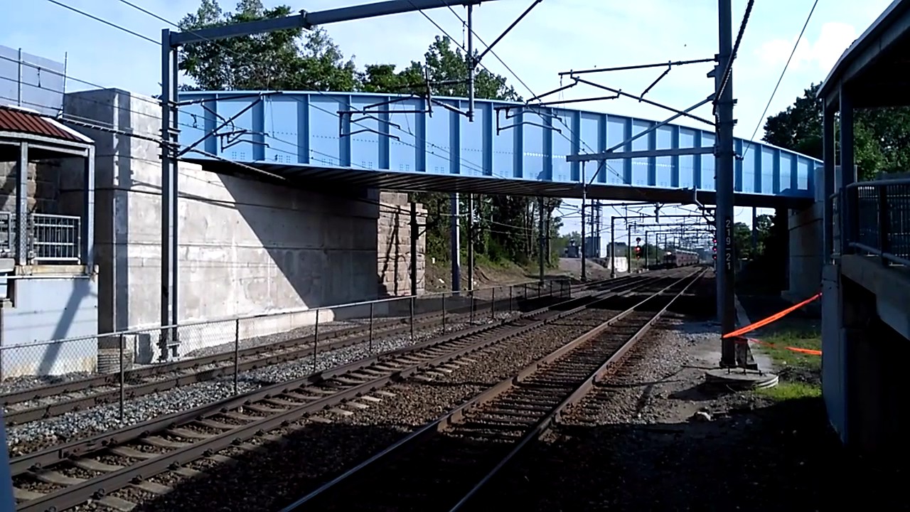 MBTA commuter rail at Readville - YouTube