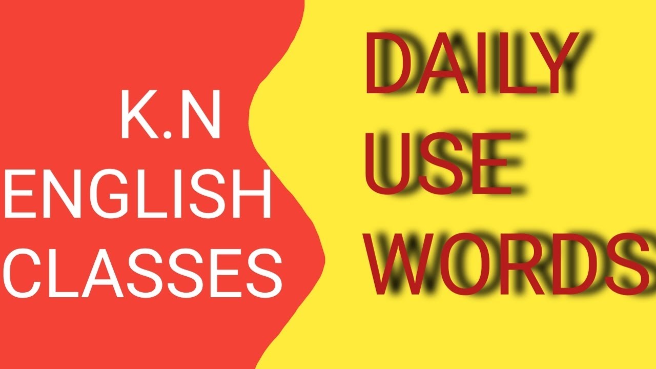learning the daily use words/ basic English words / improve your ...