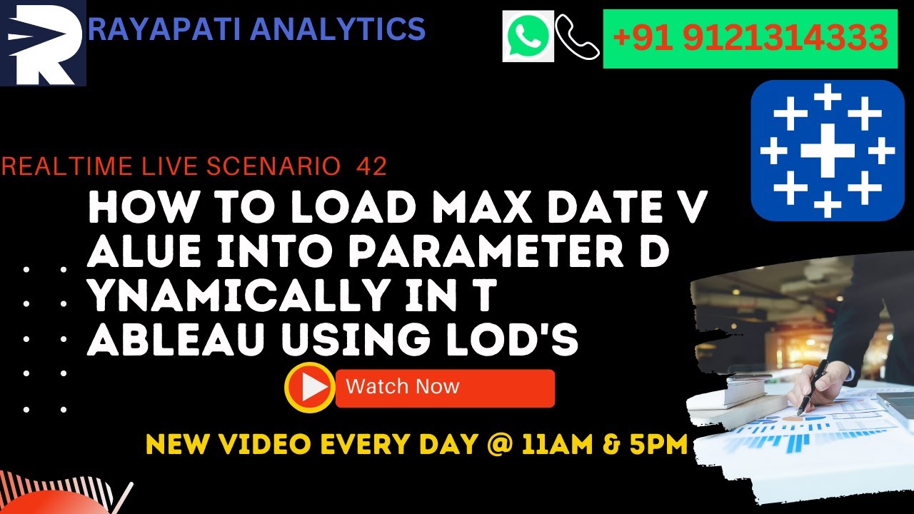 Learn How To Load Max Date Value Into Parameter Dynamically Tableau LODs YouTube Learn How To Load Max Date Value Into Parameter Dynamically Tableau LODs YouTube