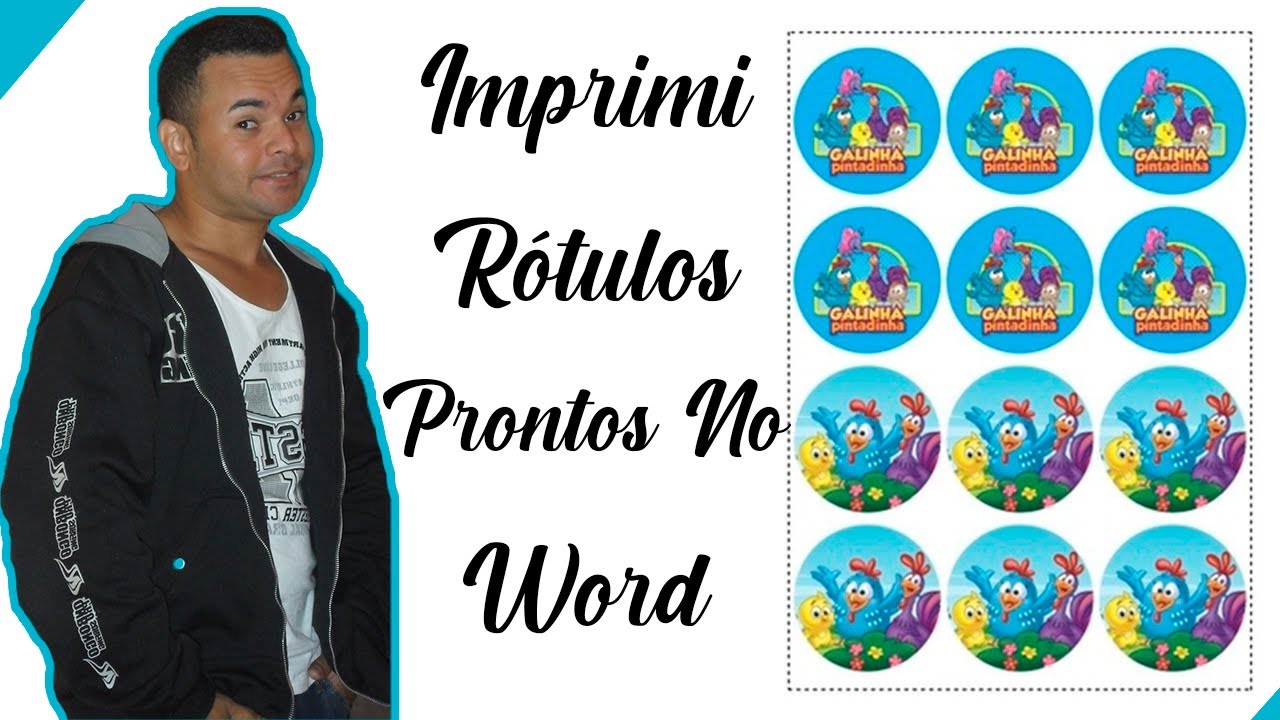 Organizar e Imprimi Rótulos Prontos no Word - Escolha seu Personagem ...