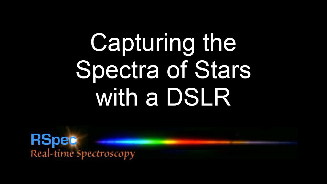 Capture spectra of Stars with a Star Analyser grating - YouTube