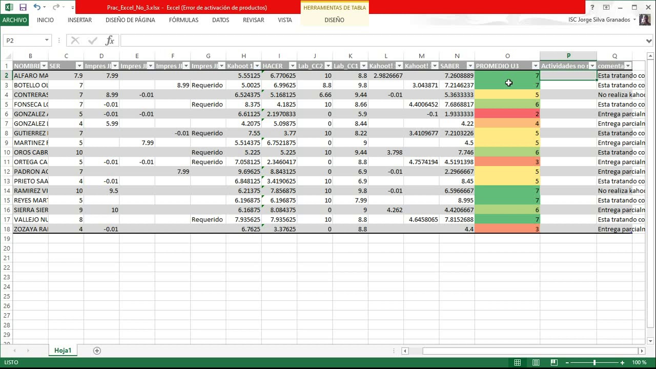 TICs Excel practica 03 - YouTube