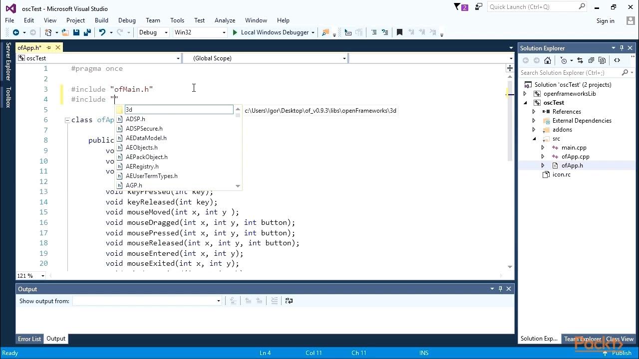 openFrameworks Interactivity : Using OSC to Send and Receive the Parameters | packtpub.com - YouTube