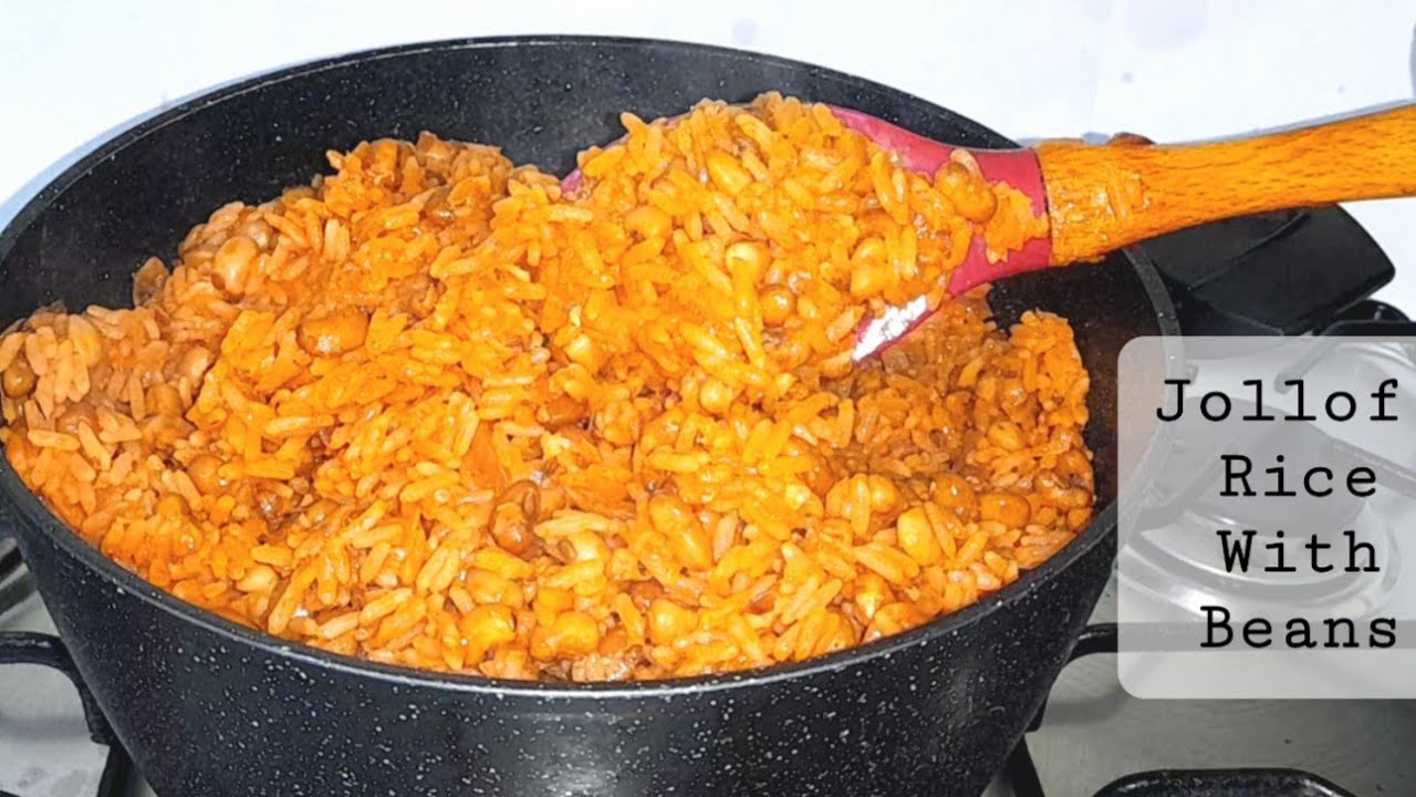 Jollof Beans With Rice/ Quick And Easy Recipe - YouTube