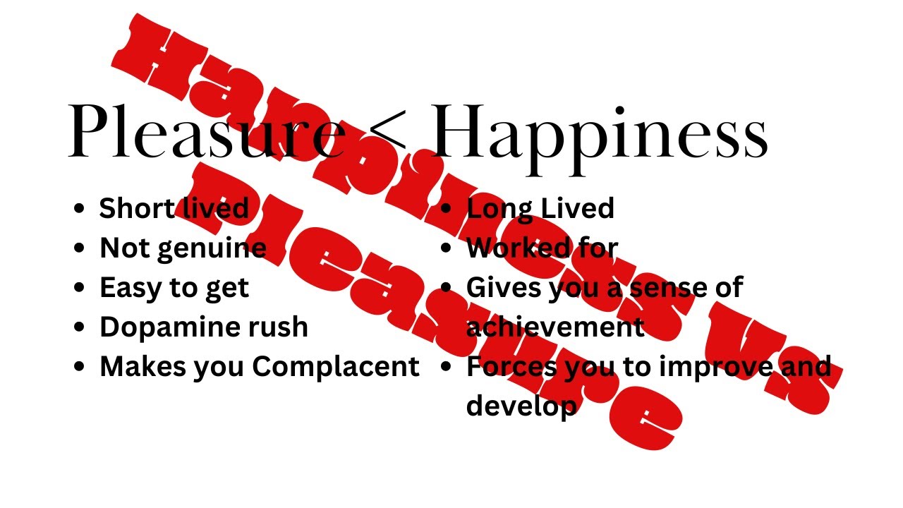 Happiness vs Pleasure - YouTube