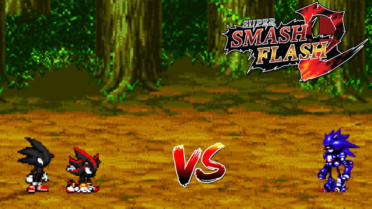 SSF2 Mods: Dark Sonic and Dark Shadow vs Mecha Sonic - YouTube
